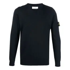 Stone Island Crewneck Pullover Sweatshirt - Navy