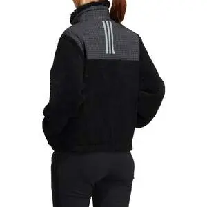 Adidas Fleece Jacket With Stand Collar