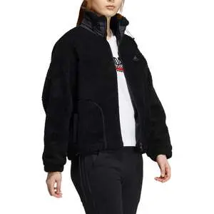 Adidas Fleece Jacket With Stand Collar