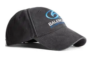 Balenciaga Embroidered Logo Baseball Cap - Black/blue