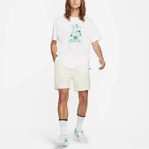 Nike Skateboard Sports Printing Loose Knit Short Sleeve T-shirt - White
