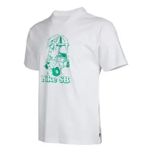 Nike Nike SB Skateboard Sports Printing Loose Knit Short Sleeve T-Shirt White