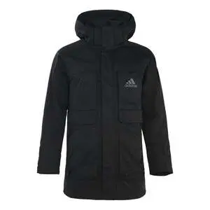 Adidas Outdoor Sport Hooded Down Jacket - Black