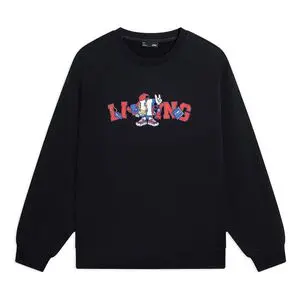 LI-NING Crewneck Sweatshirt With Graphic - Black/multi-color