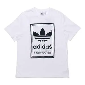 Adidas Originals Vintage Tee Round Neck Breathable Short Sleeve - White