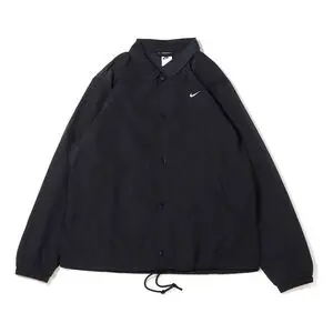 Nike Solid Color Buckle Lapel Jacket Autumn Black - Default Color