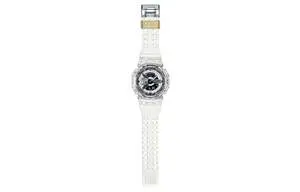 Casio G-shock Digital-analog Watch With Transparent Resin Band - Clear/black