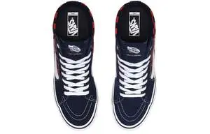 VANS Sk8-hi Pro Checkerboard High-top Sneakers - Blue/red