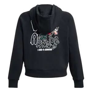 Under Armour Heavyweight Terry Hoodie With Graphic Detail - Black