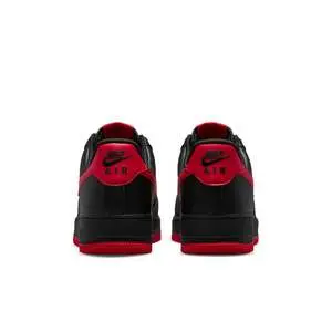Nike Force 1 Low "bred Black" Sneakers - Black/red