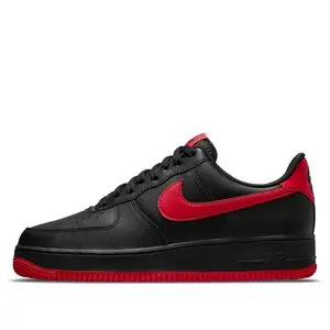 Nike Force 1 Low "bred Black" Sneakers - Black/red