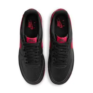 Nike Force 1 Low "bred Black" Sneakers - Black/red