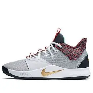 Nike Nike PG 3 "Black History Month" Basketball Sneakers Gray/white/red