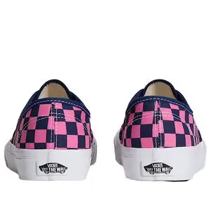 VANS Authentic Checkerboard "deep Indigo Blue Fizz Pink" Lace-up Sneakers - Deep Indigo Blue/fizz Pink