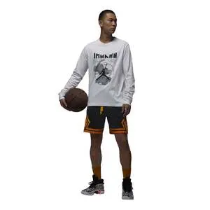 JORDAN Graphic Long Sleeve T-shirt Asia Sizing 'white