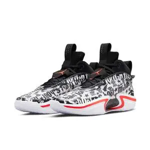 JORDAN 36 Pf 'flight School' High Top Sneakers - Black/white/red