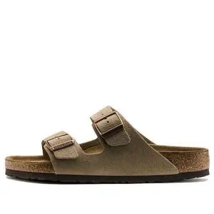 BIRKENSTOCK Birkenstock Arizona Soft Footbed Suede Leather Sandals Beige