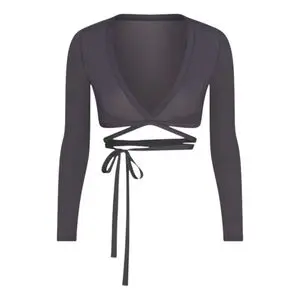 Nike X Skims Weightless Layers Long-sleeve Wrap Top - Lead