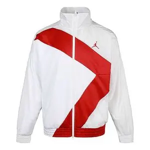 JORDAN Air Stand Collar Sports Windbreaker Jacket - White