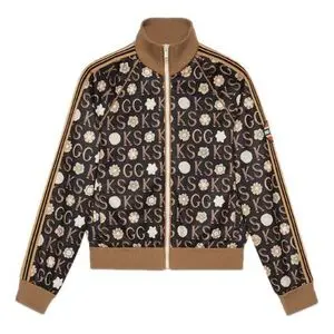 Gucci Gg Patterned Track Jacket - Black/ivory