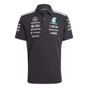 Adidas X Mercedes Amg Petronas Formula 1 Team Engineers Polo Shirt - Black