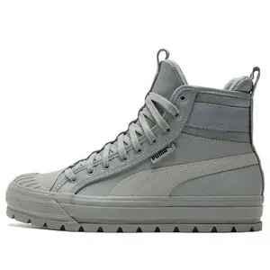 PUMA High Top Lace-up Sneakers - Grey