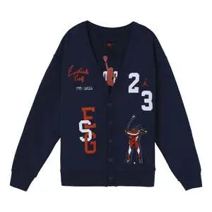 JORDAN X Eastside Golf Cardigan - Navy/red
