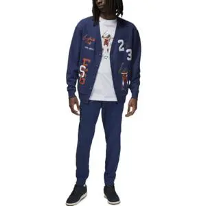 JORDAN X Eastside Golf Cardigan - Navy/red