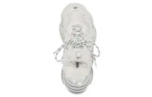 Balenciaga Triple S Sneakers With Faux Fur Accents