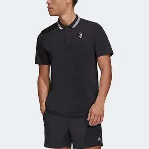 Adidas Printing Lapel Short Sleeve Polo Shirt Black