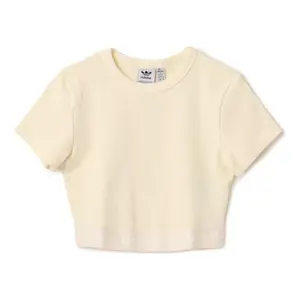 Adidas Ribbed Cropped T-shirt - Yellow