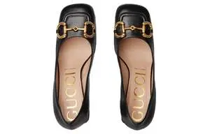Gucci Mid-heel Pump With Horsebit Detailing - Black