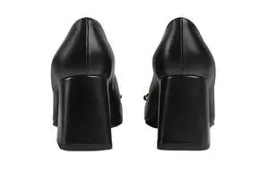 Gucci Mid-heel Pump With Horsebit Detailing - Black