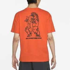 Nike Graphic Print T-shirt - Orange