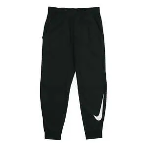 Nike Therma Tapered Swoosh Fleece Lined Sports Training Long Pants - Black