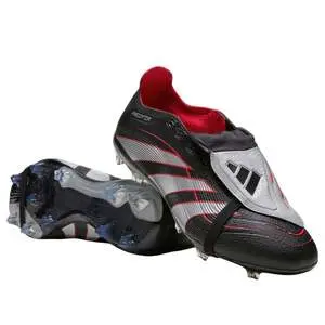 Adidas Predator League Fold-over Tongue Fg/mg Sneakers - Core Black/silver Metallic/vivid Red