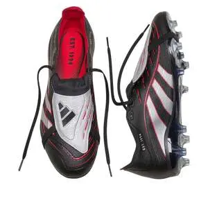 Adidas Predator League Fold-over Tongue Fg/mg Sneakers - Core Black/silver Metallic/vivid Red