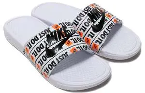 Nike Benassi Slide "just Do It Print - Black/white