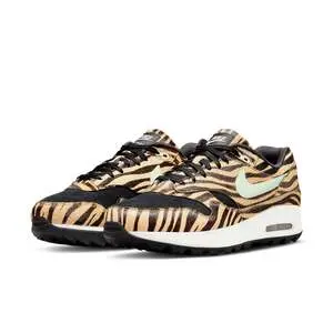 Nike Max 1 Golf "tiger Stripes" Sneakers - Black/white/yellow