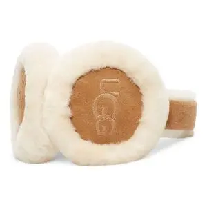 UGG Sheepskin Embroidery Earmuffs - Chestnut