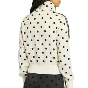 Adidas Satin Polka Dots Track Jacket - Off White