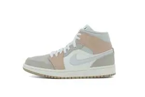 JORDAN Air Jordan 1 Mid Sneakers Sail/light Bone-string-shimmer Voile