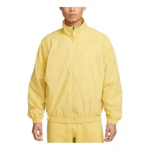 Nike Solo Swoosh Zipped Jacket - Yellow/white
