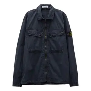 Stone Island Old Effect Overshirt - Navy Blue