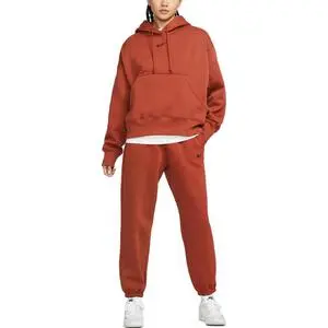 Nike Phoenix Fleece High-waisted Oversized Tracksuit Bottoms - Rugged Orange/black