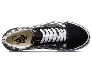 VANS Old Skool Blur Check Lace-up Sneakers - Black