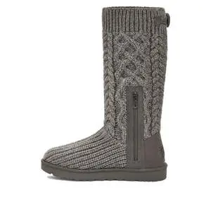 UGG Classic Cardigan Cabled Knit Boot - Grey