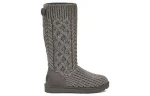UGG Classic Cardigan Cabled Knit Boot - Grey