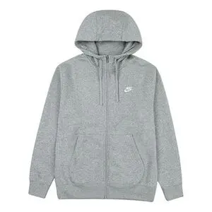 Nike Club Fleece Full-zip Hoodie - Grey