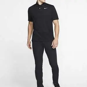 Nike Logo Quick Dry Breathable Sports Short Sleeve Polo Shirt - Black